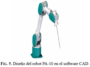 B. Diseño y simulación del robot PA-10